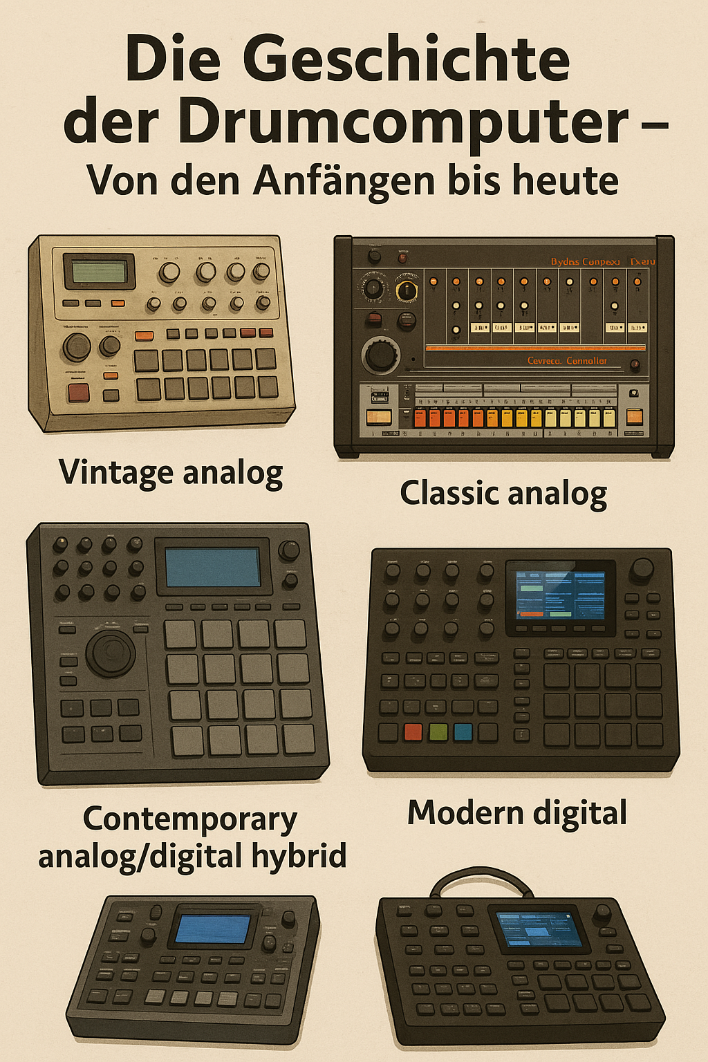 Die Geschichte der Drumcomputer: Von den Anfängen bis heute - Musigbrob